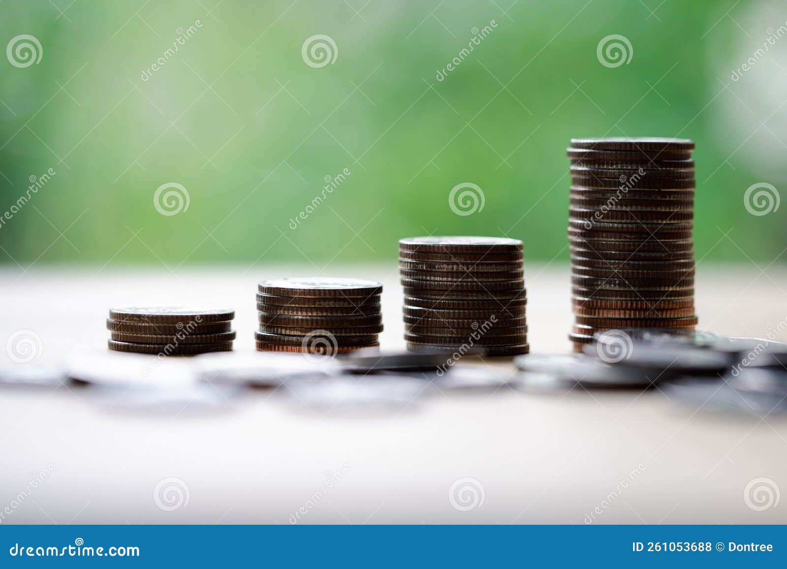 Stacks of Coins Increasing in Height, Rising Prices and Increasing ...