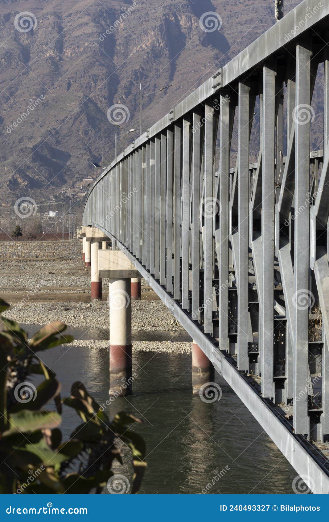 Side View of a Steel Bridge Stock Image - Image of delta, zayed: 240493327