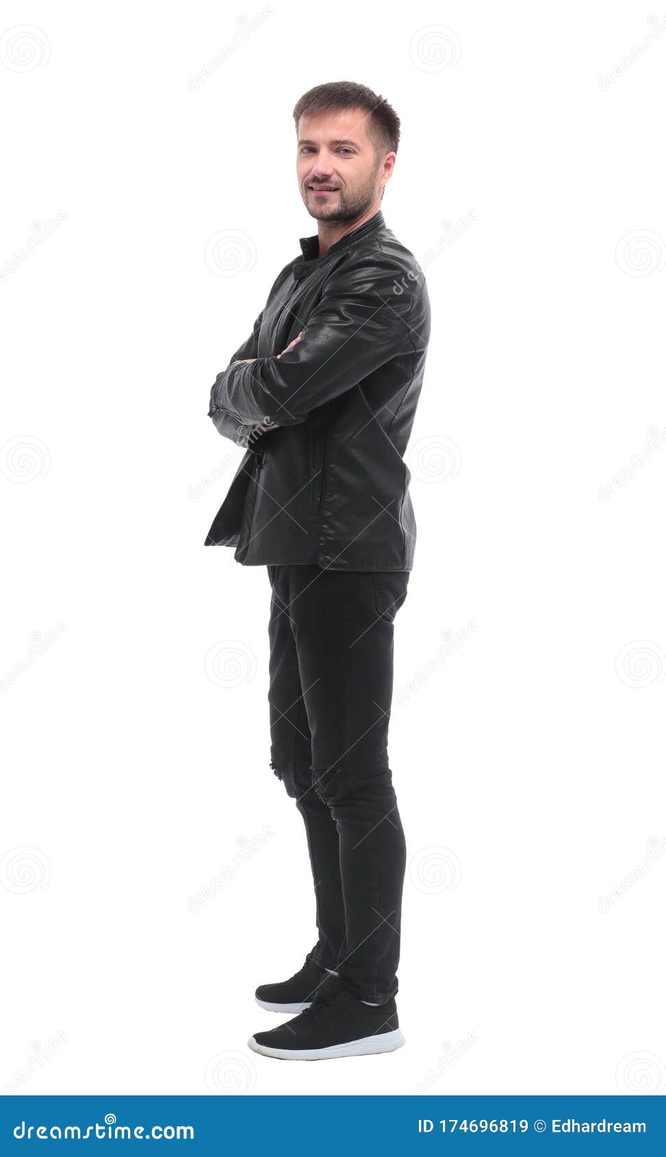 Side View. Stylish Young Man Looking at the Camera Stock Image - Image ...