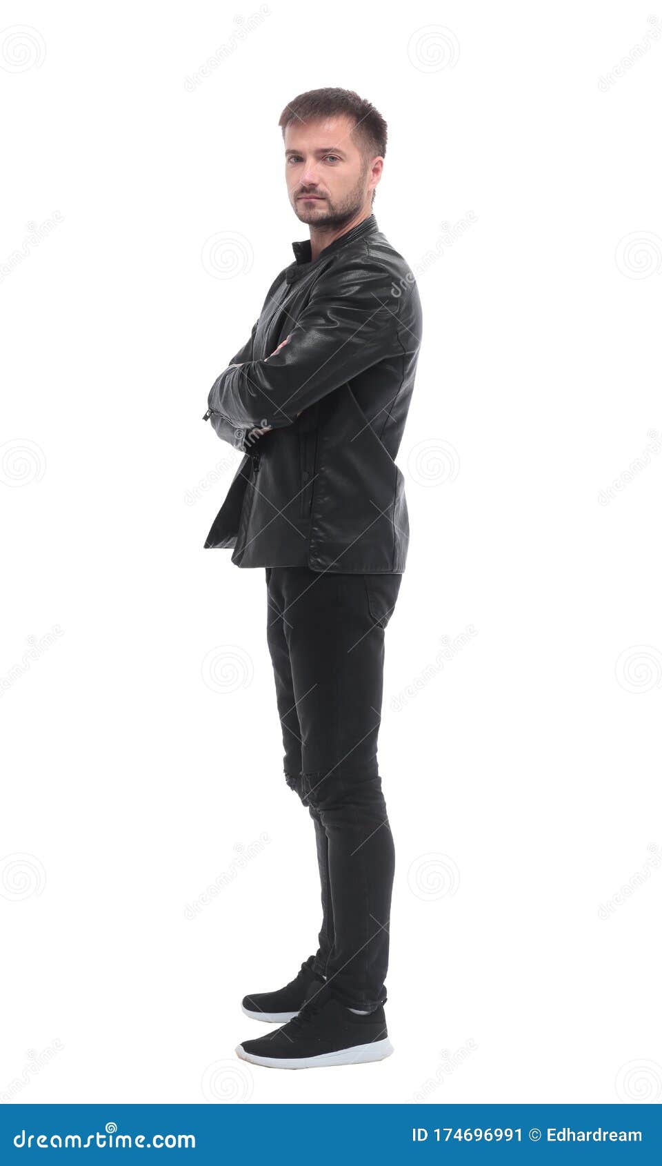 Side View. Stylish Young Man Looking at the Camera Stock Image - Image ...