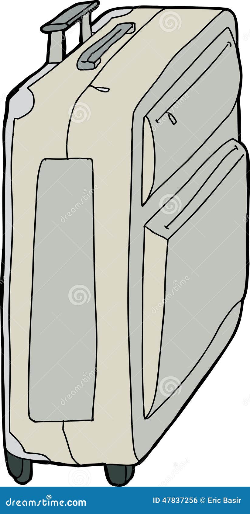 Side View of Suitcase stock vector. Illustration of cartoon - 47837256