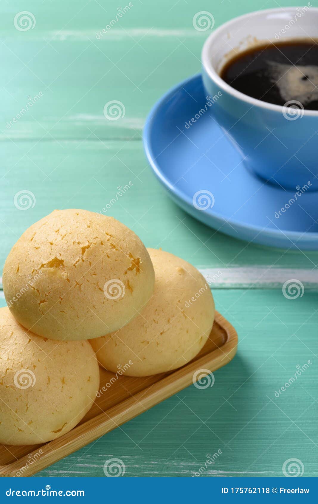 Sweet Puffs and Cup of Coffee Vertical Composition Stock Photo - Image ...