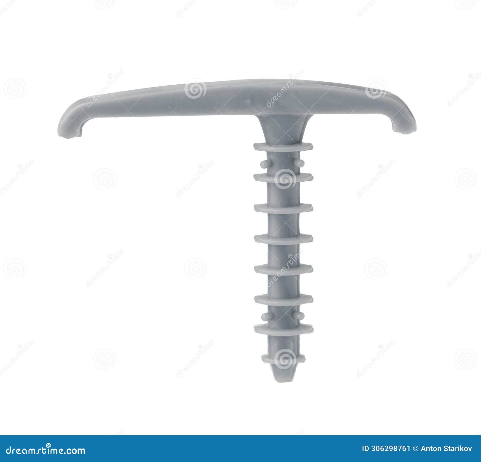 Side View of T-shaped Plastic Cable Clip Stock Image - Image of tool ...