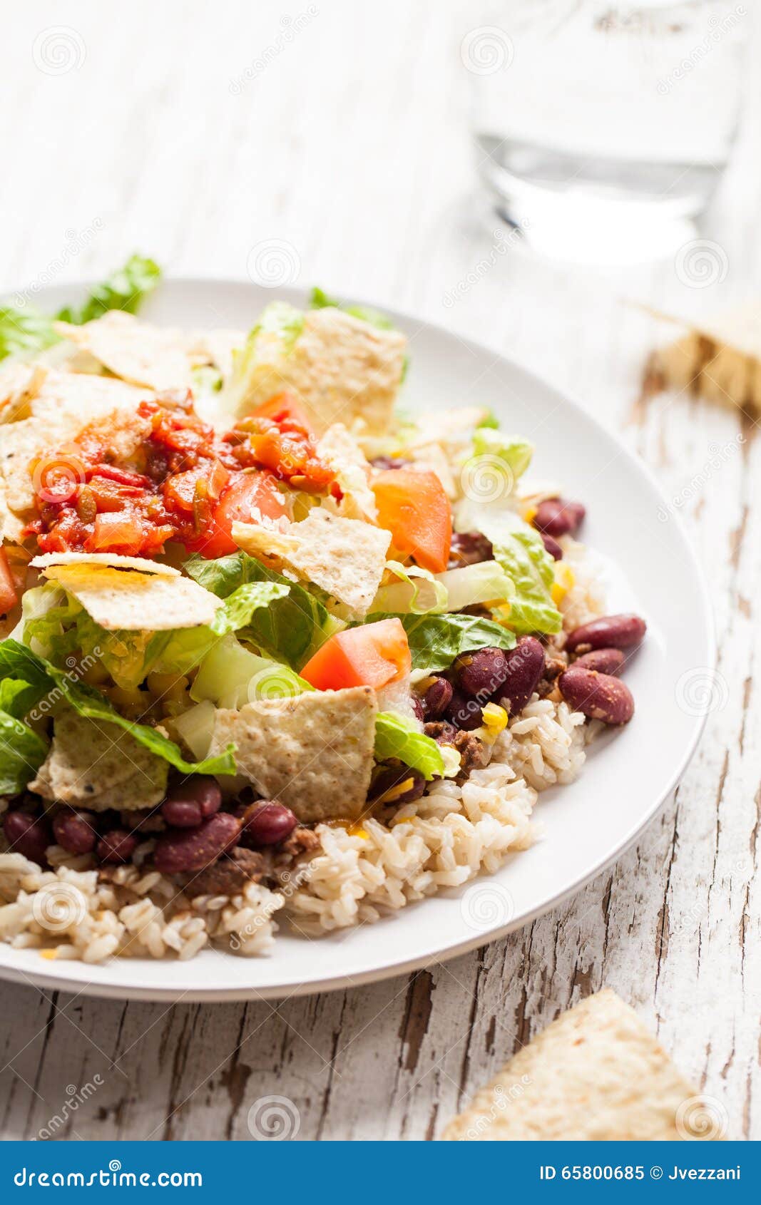Side view of Taco Salad stock image. Image of baked, culinary - 65800685