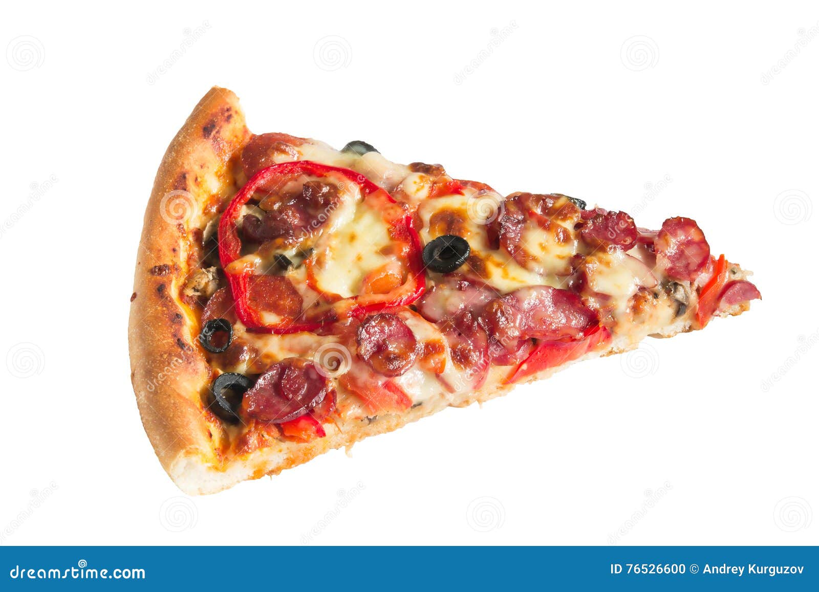 Side view of a tasty pizza stock photo. Image of meal - 76526600