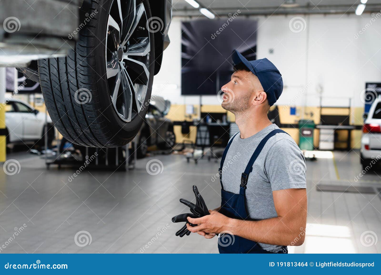 Side View of Technician in Overalls Stock Photo - Image of handsome ...