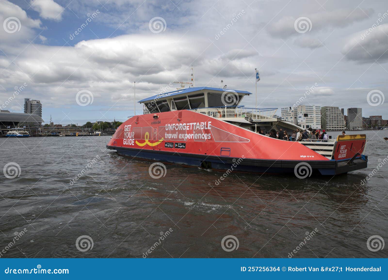 Side View Theme Ferry Get Your Guide at Amsterdam the Netherlands 15-7 ...