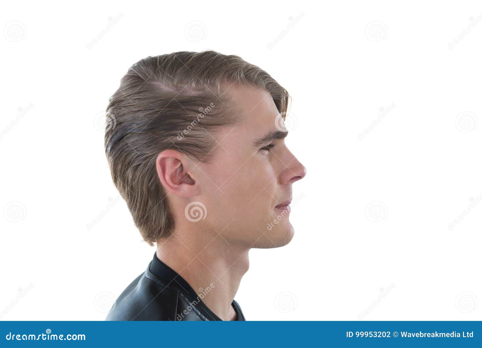 Side View of Thoughtful Young Man Stock Photo - Image of confident ...