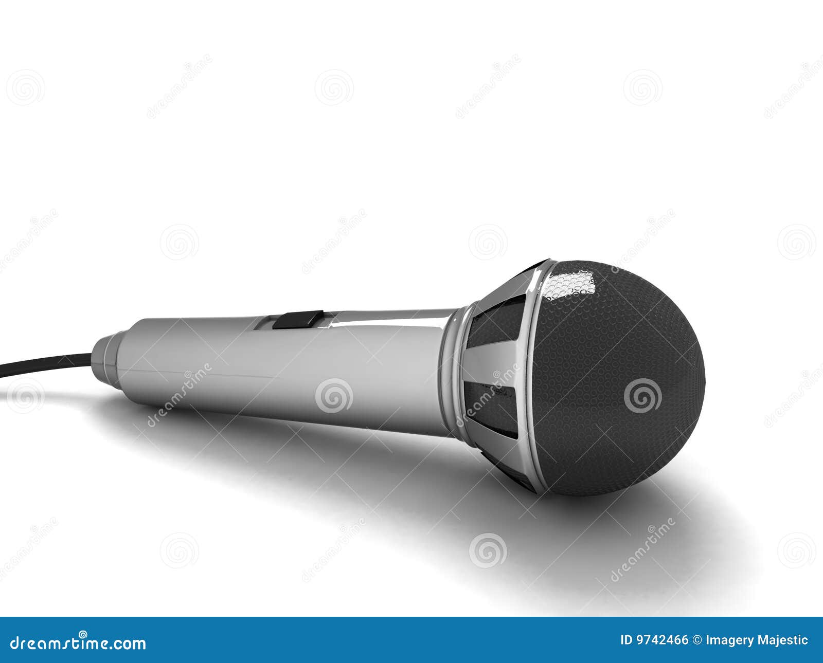 Side View of Three Dimensional Microphone Stock Illustration ...