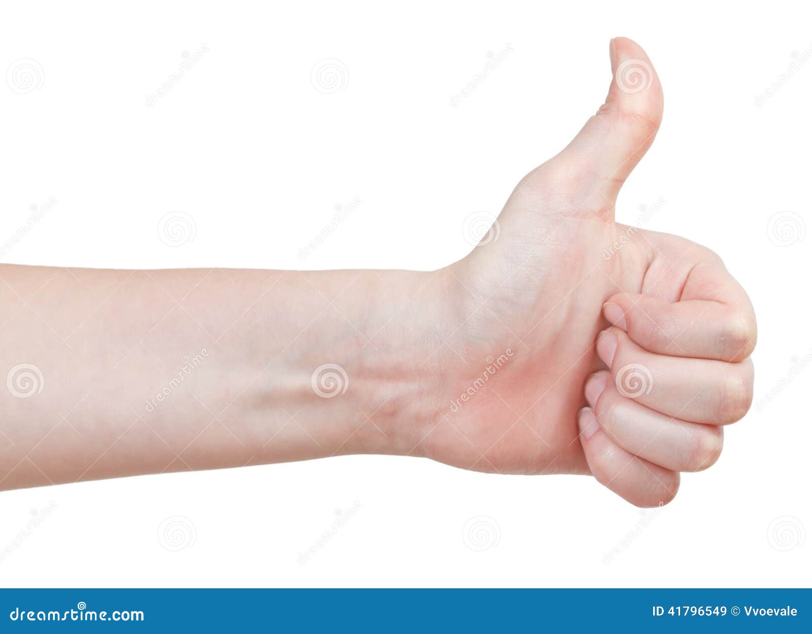 Side View of Thumb Up - Hand Gesture Stock Image - Image of sign ...
