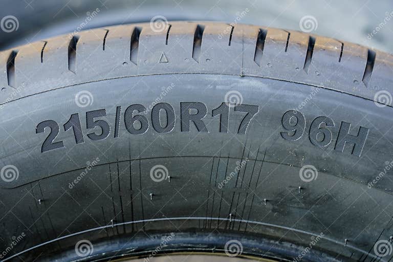 Side View of Tire with Tire Width, Height and Wheel Diameter ...