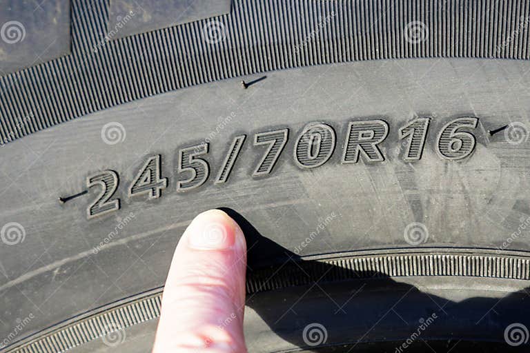 Side View of Tire with Tire Width, Height and Wheel Diameter ...