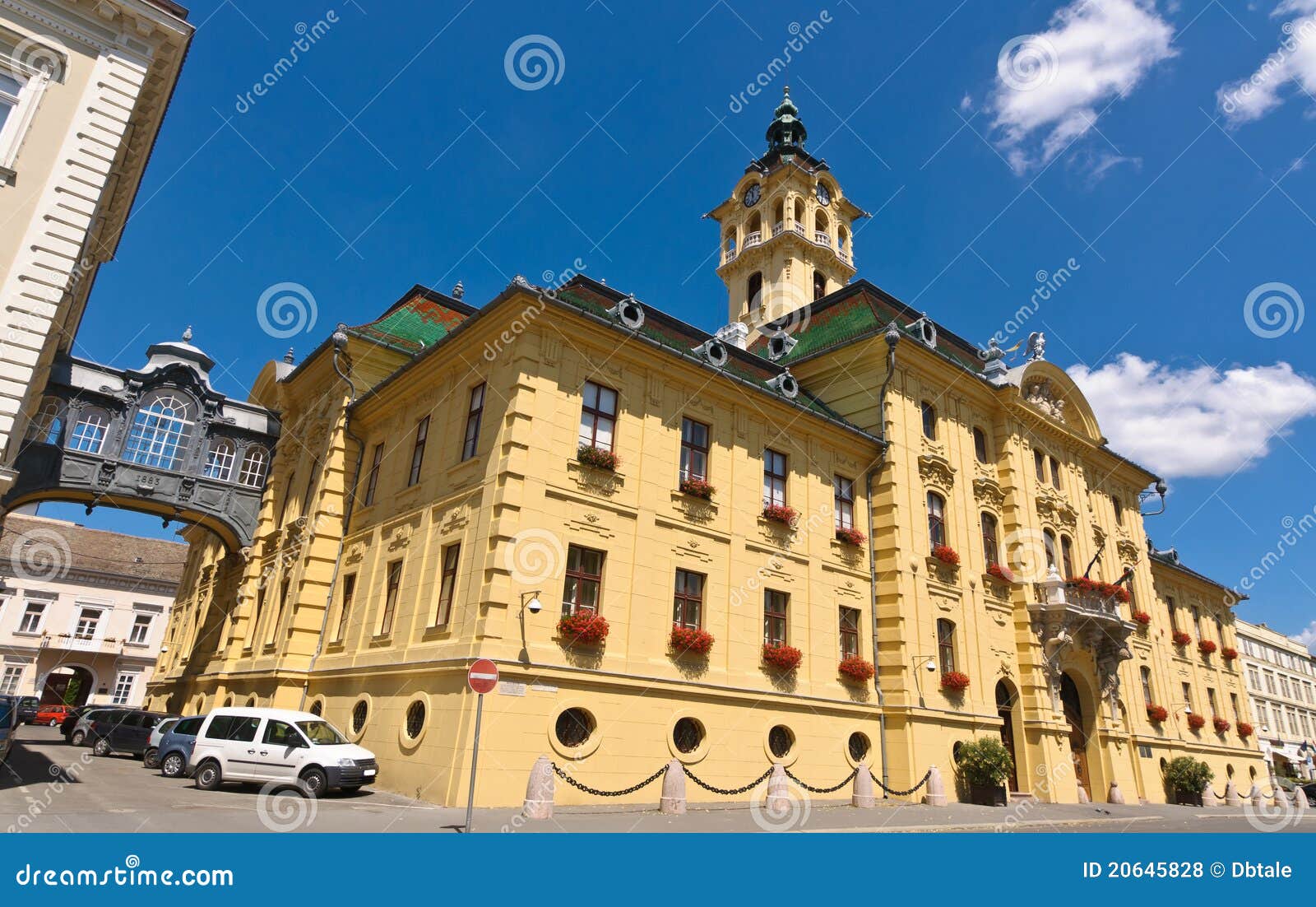 Side view of the town hall stock photo. Image of ornament - 20645828
