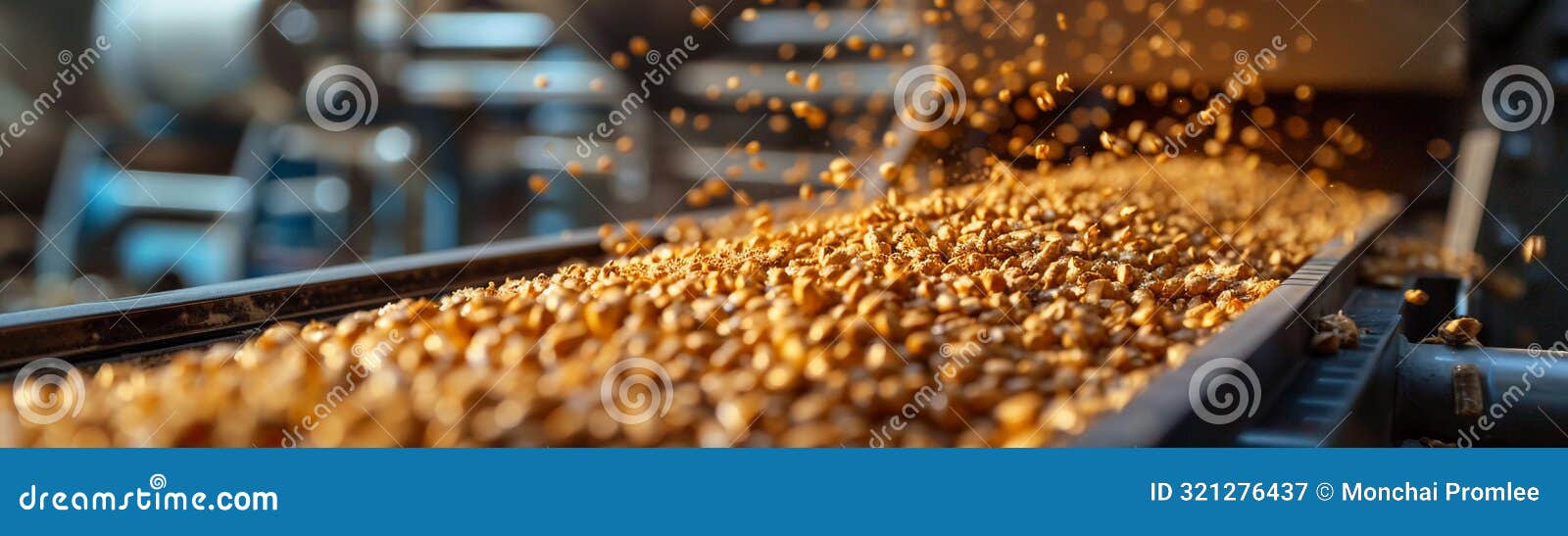 Side View of Traditional Malt Grinding Equipment Beer Making Advanced ...