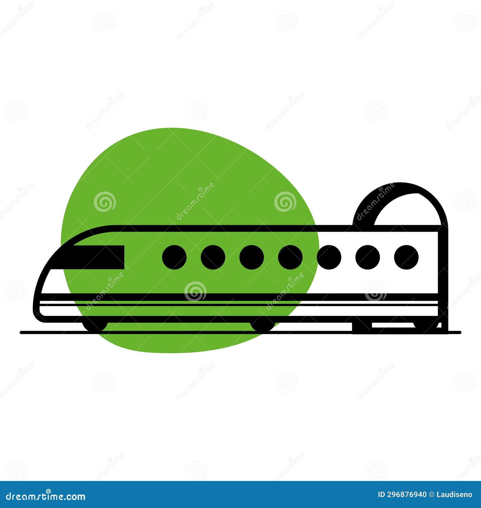 Side View of a Train Icon Vector Stock Vector - Illustration of thin ...