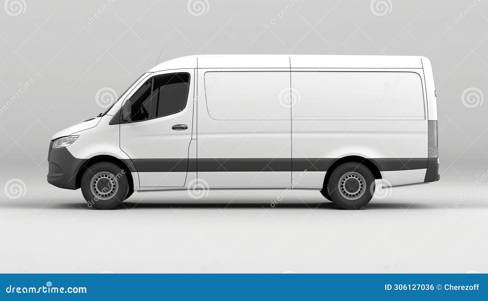 Side View of Transport Minivan Stock Illustration - Illustration of ...