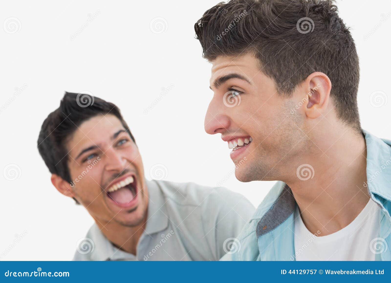 Side View of Two Excited Soccer Fans Stock Image - Image of people ...
