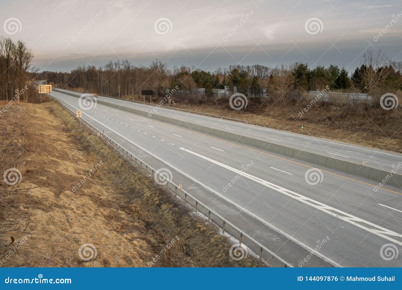 US motorway stock photo. Image of leading, asphalt, freeway - 144097876
