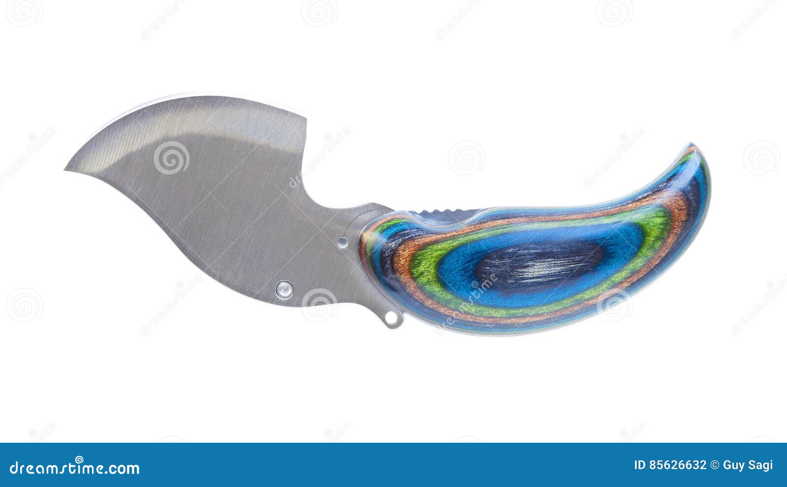 Side view of an ulu knife stock photo. Image of handle - 85626632