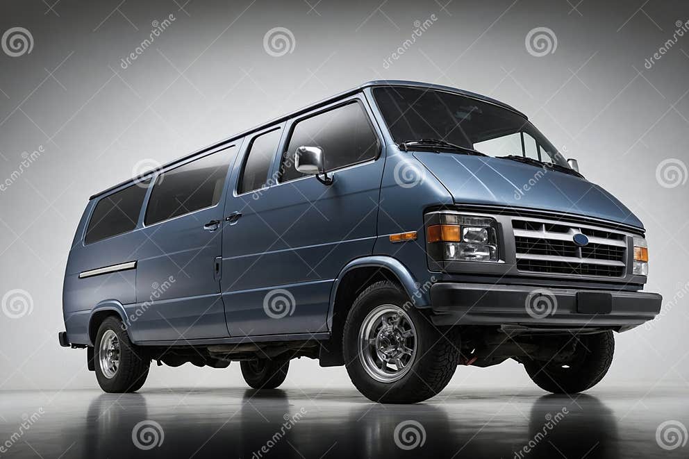 Side view of the VAN stock photo. Image of blue, courier - 329457850