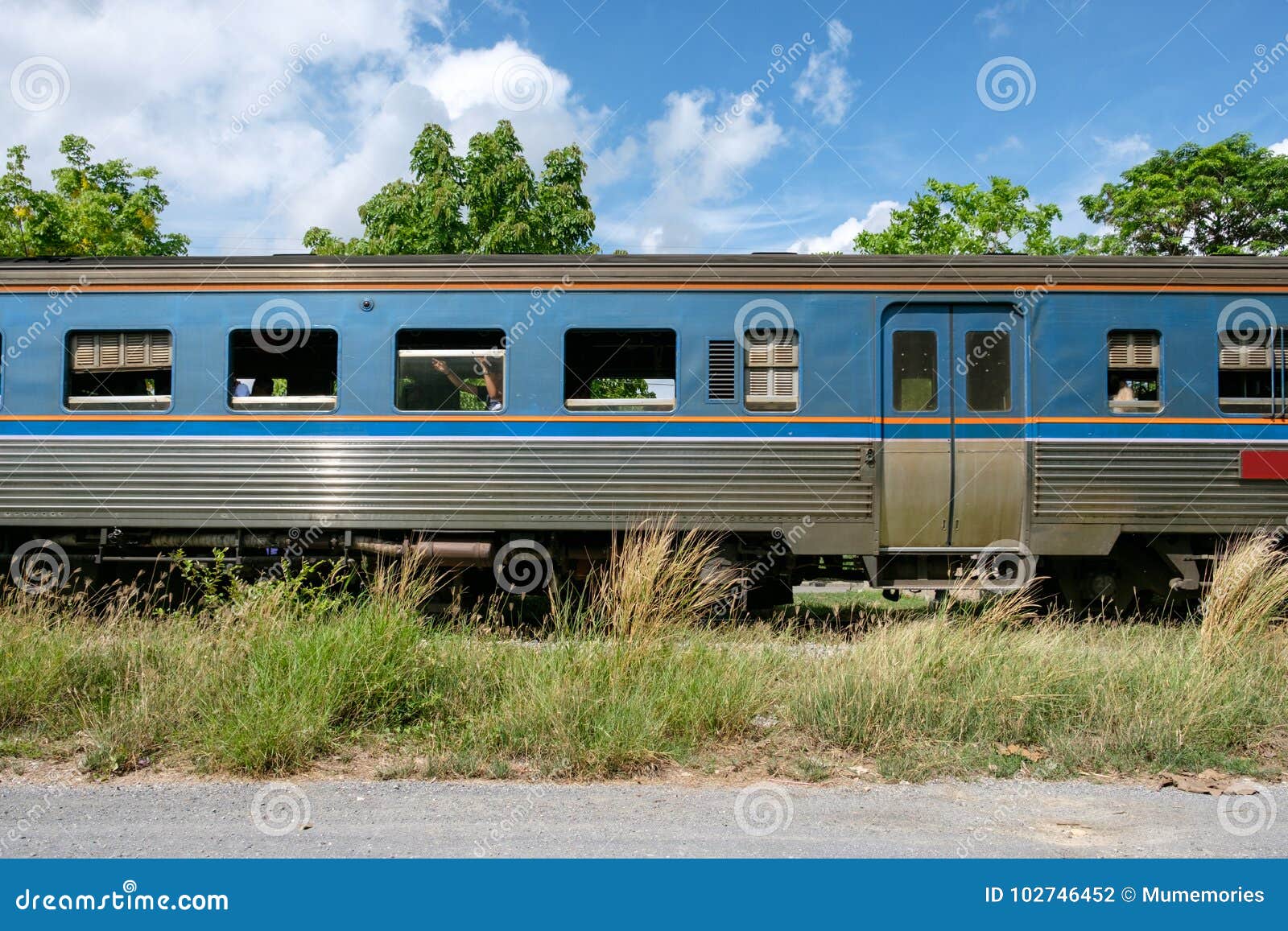 Side View Vintage Bogie Train On Rail Royalty-Free Stock Image ...