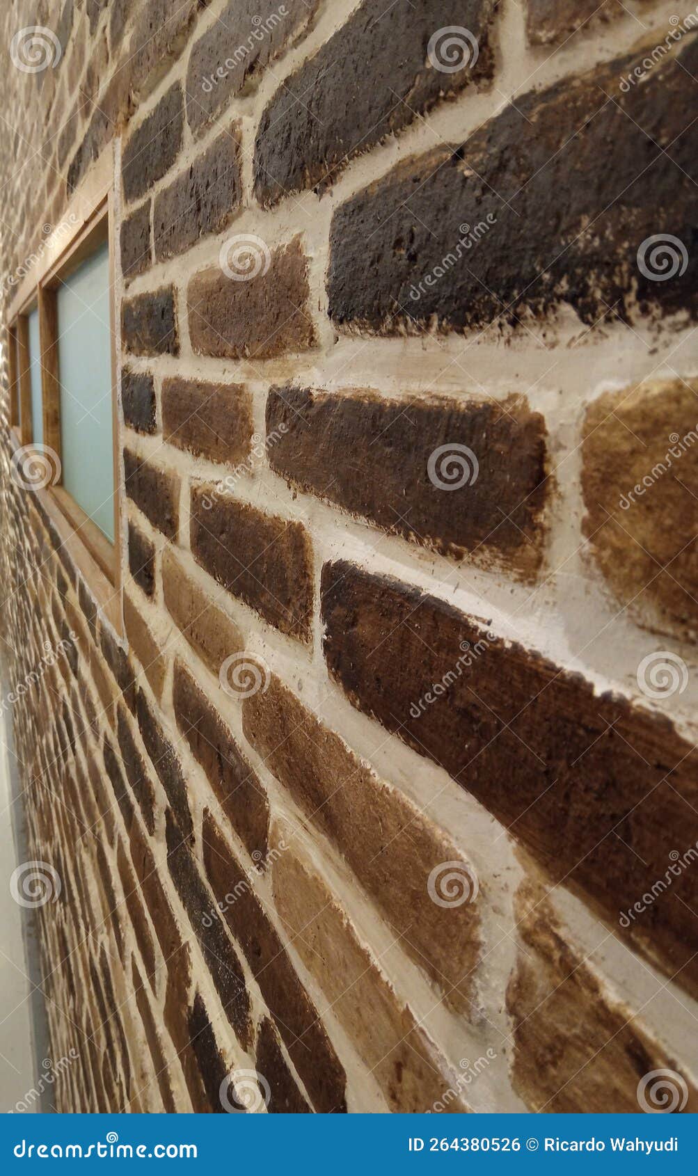 Side View of Vintage Bricks Wall and Windows Stock Photo - Image of ...
