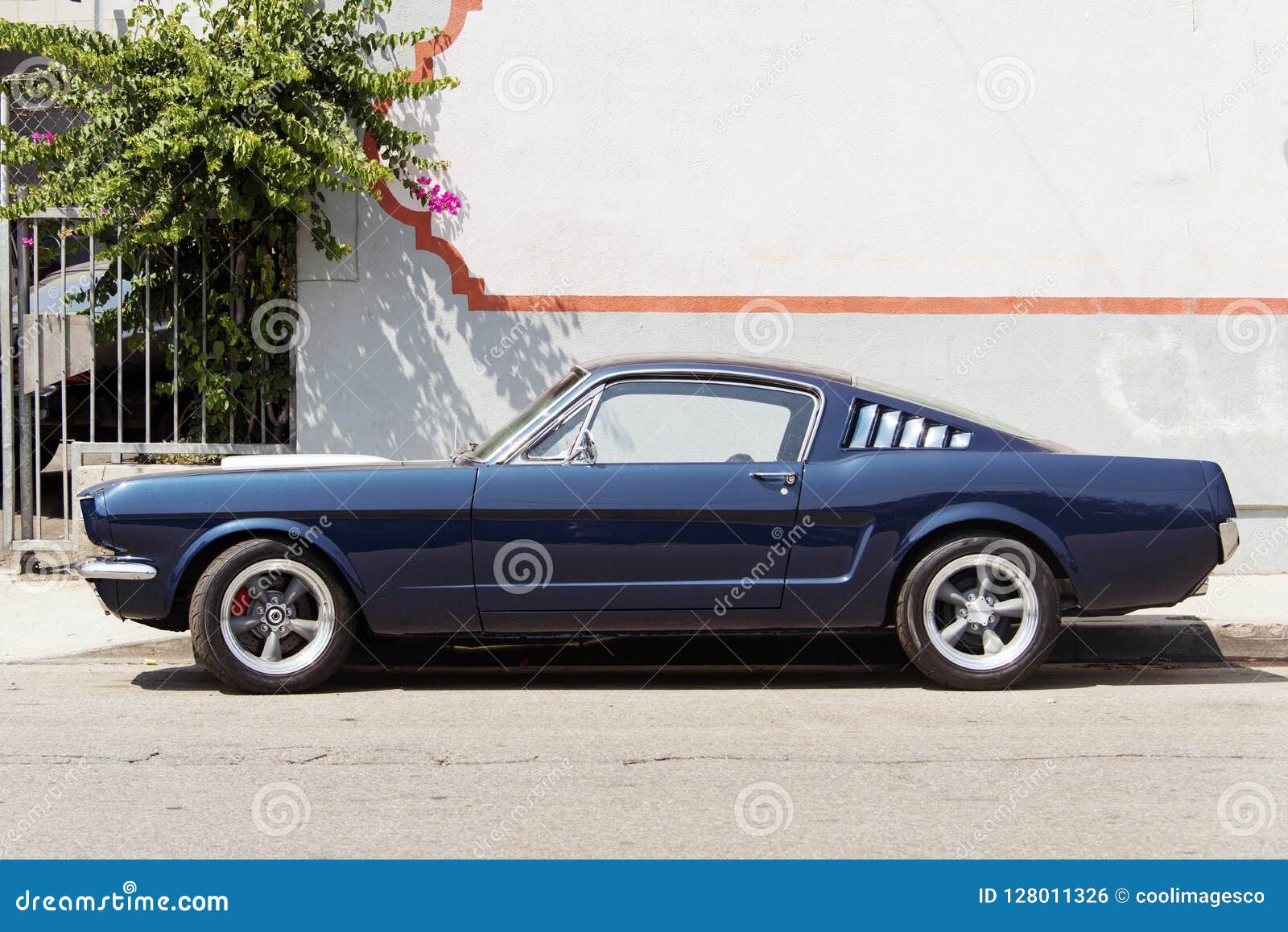 Side View of a Vintage Classic Car Van in the Street Stock Photo ...