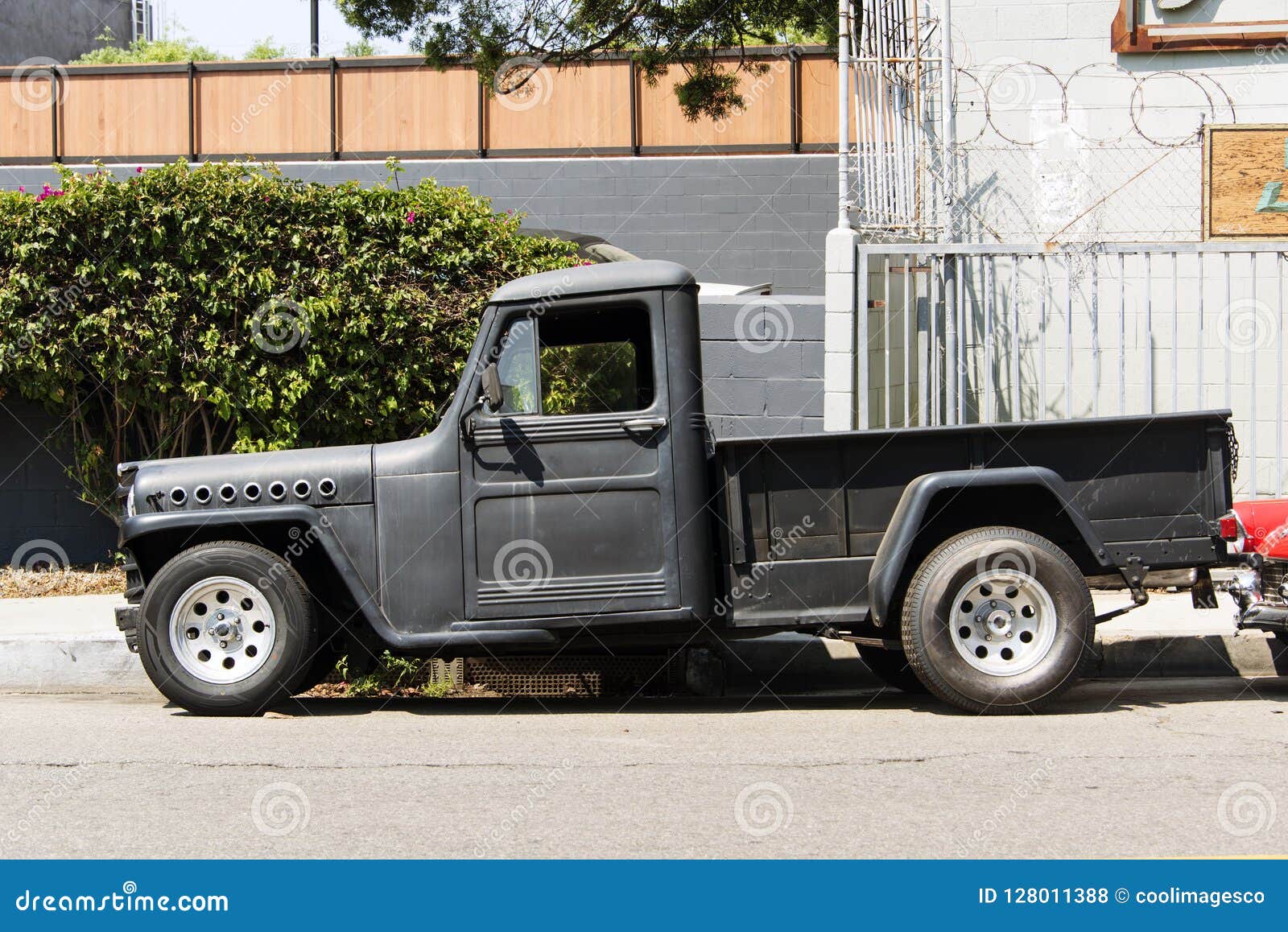 Side View of a Vintage Classic Car Van in the Street Stock Photo ...