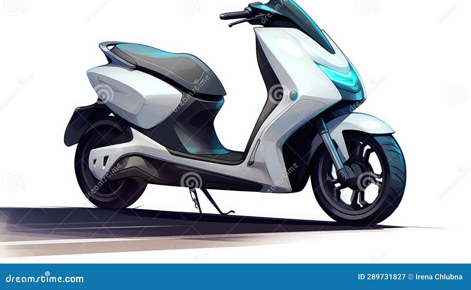 Side View of Vintage Scooter, Sketch Stock Illustration - Illustration ...