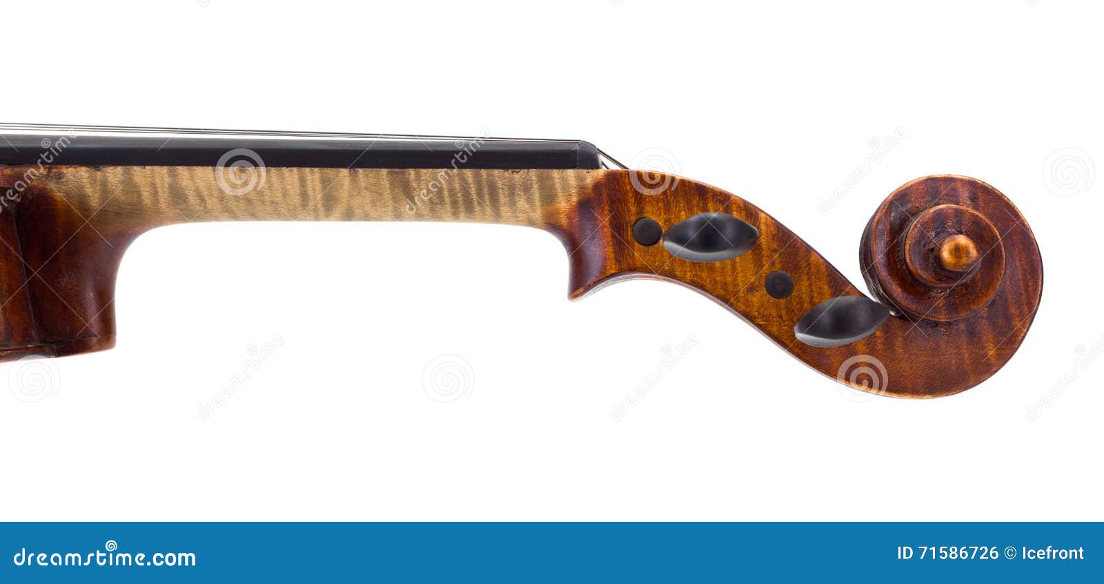Side View of Violin Neck, Pegbox and Scroll Stock Photo - Image of ...