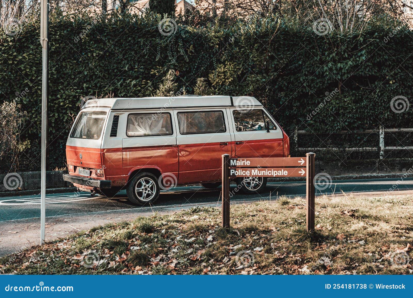 Side View of a Volkswagen Van with Trees Background Editorial Stock ...
