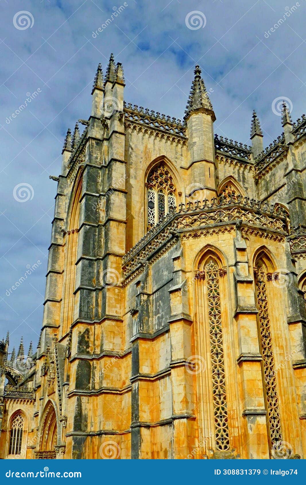 Side View of the Walls of the Monastery Building with Lacy Stonework ...