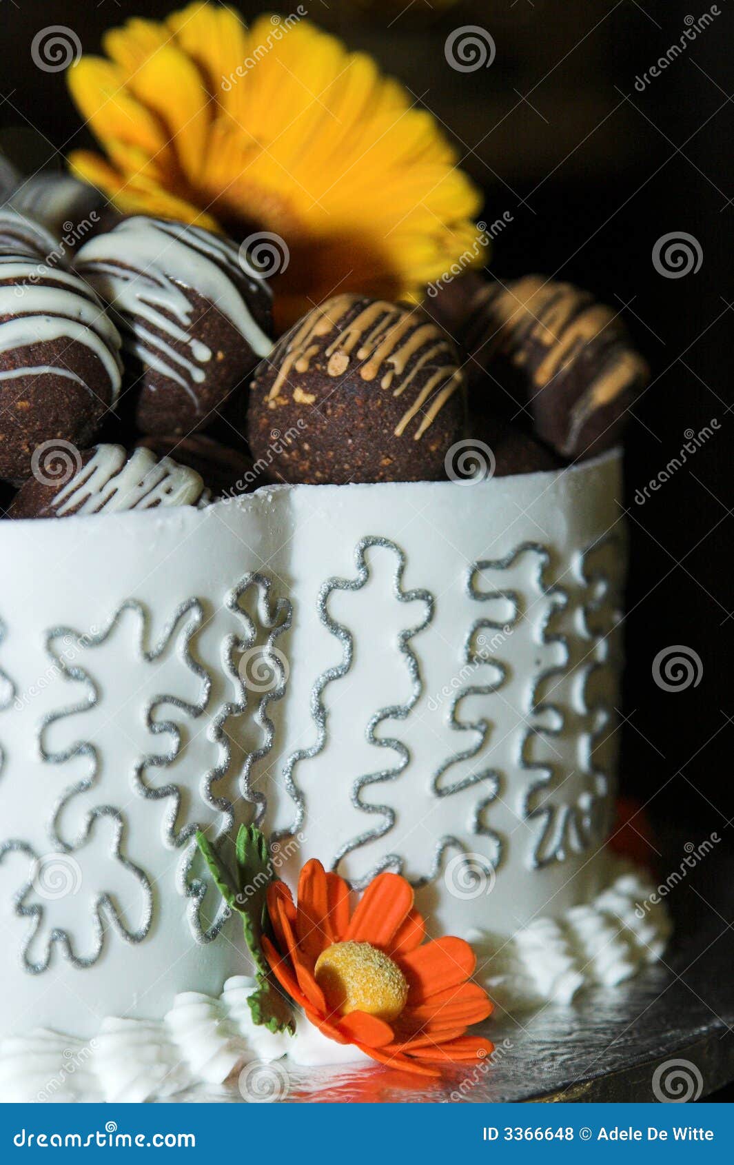 Side view of wedding cake stock photo. Image of orange - 3366648