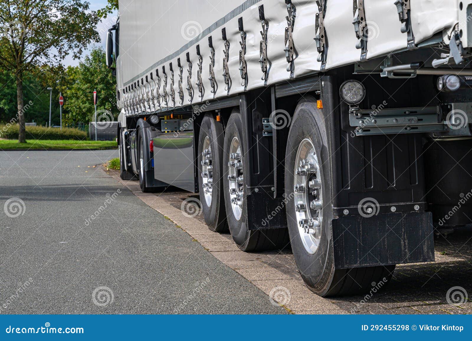 Side View of the Wheels of a Large Truck. Stock Photo - Image of ...