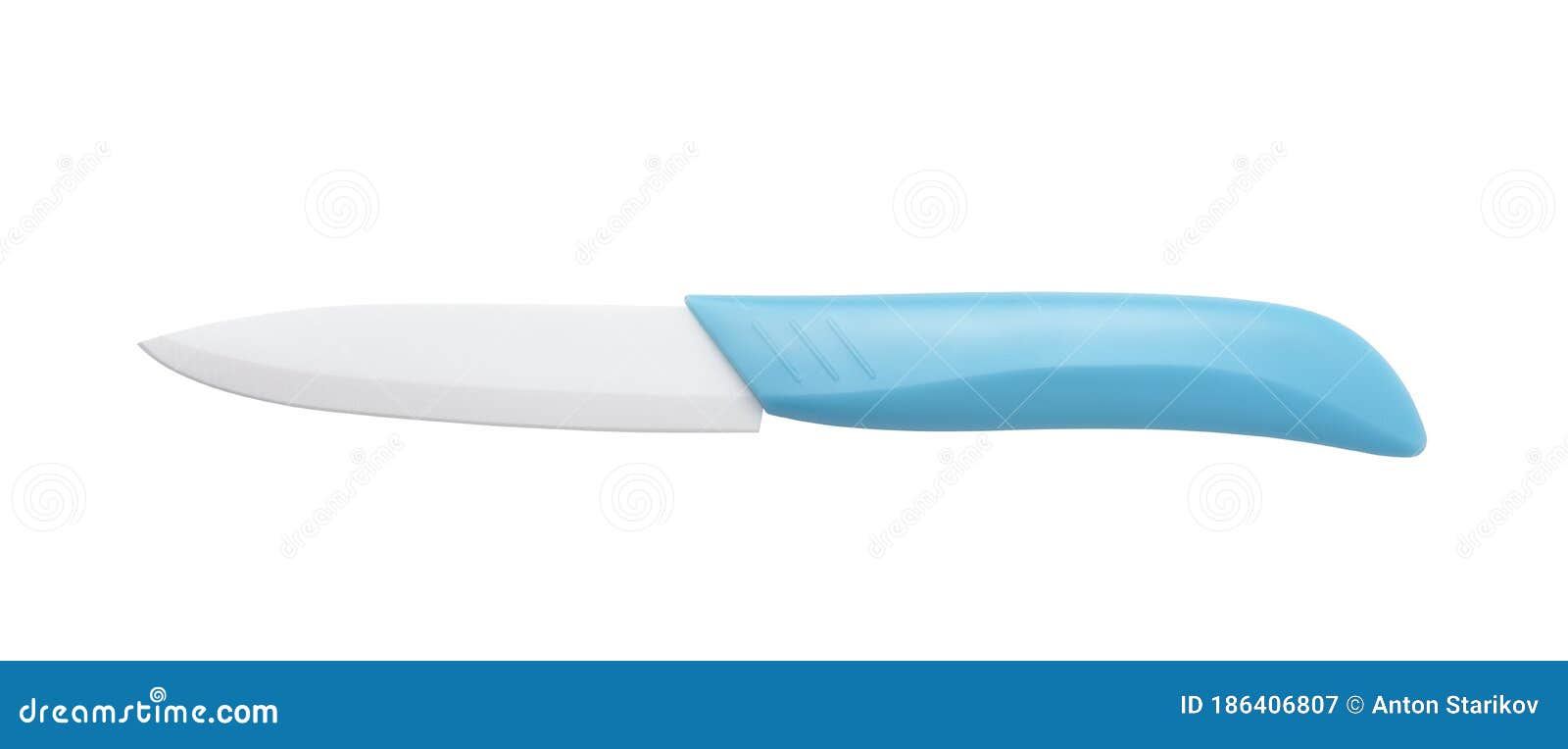 White Blade Ceramic Kitchen Knife Stock Image - Image of blade, cooking ...