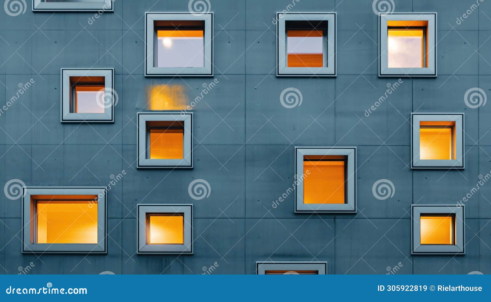 Side View of Windows at a Building Stock Illustration - Illustration of ...