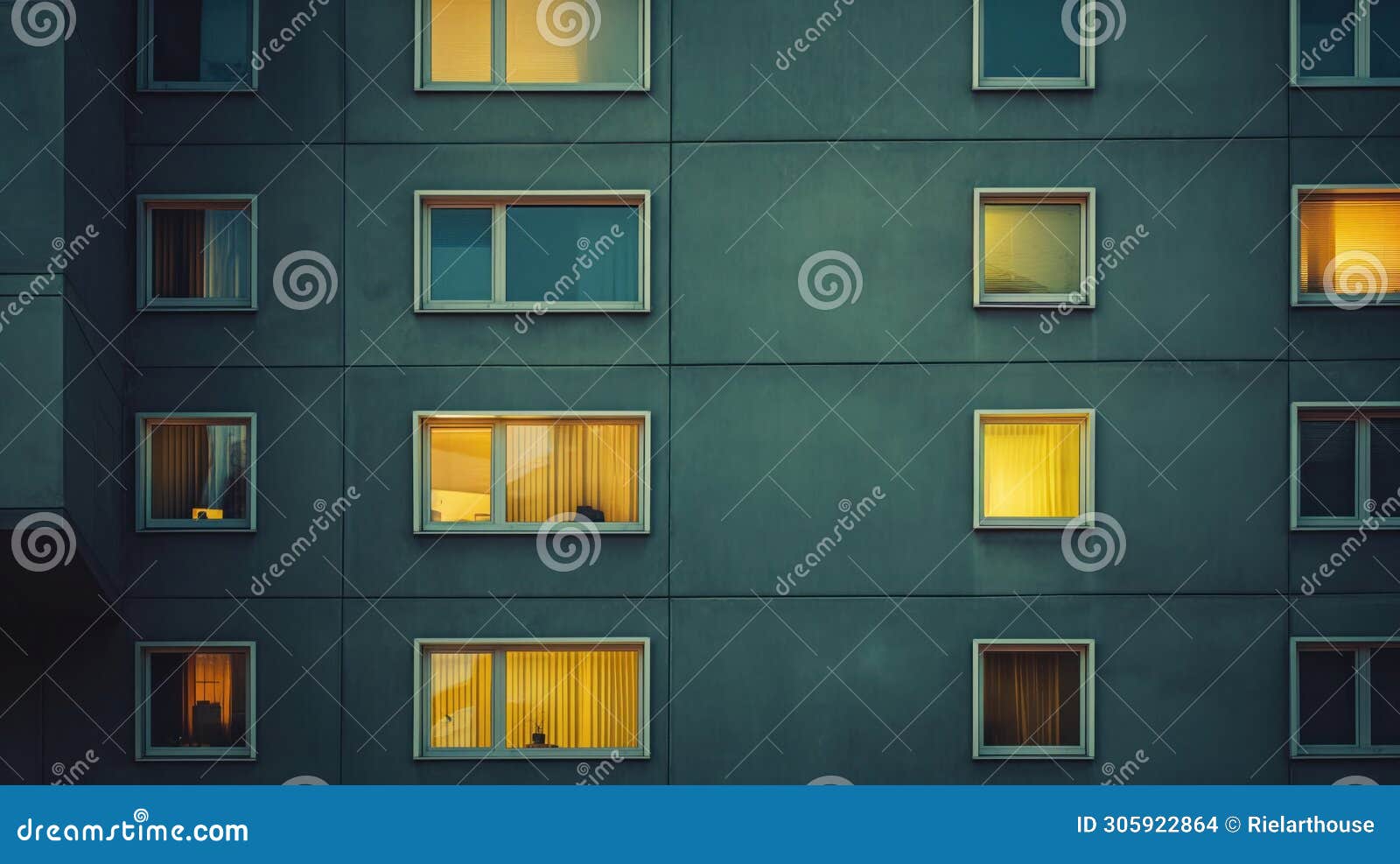 Side View of Windows at a Building Stock Illustration - Illustration of ...