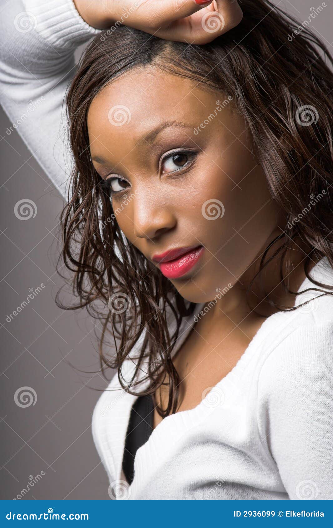 Side view woman stock image. Image of american, smile - 2936099