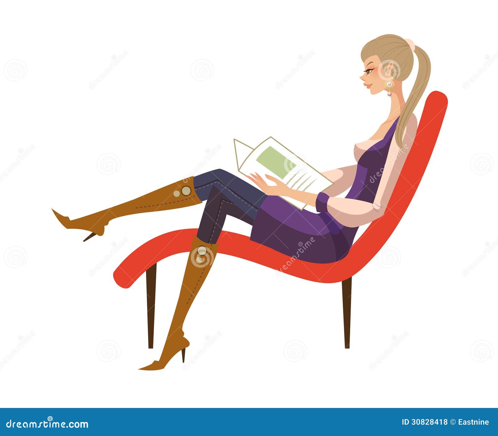 Side view of woman stock vector. Illustration of digital - 30828418