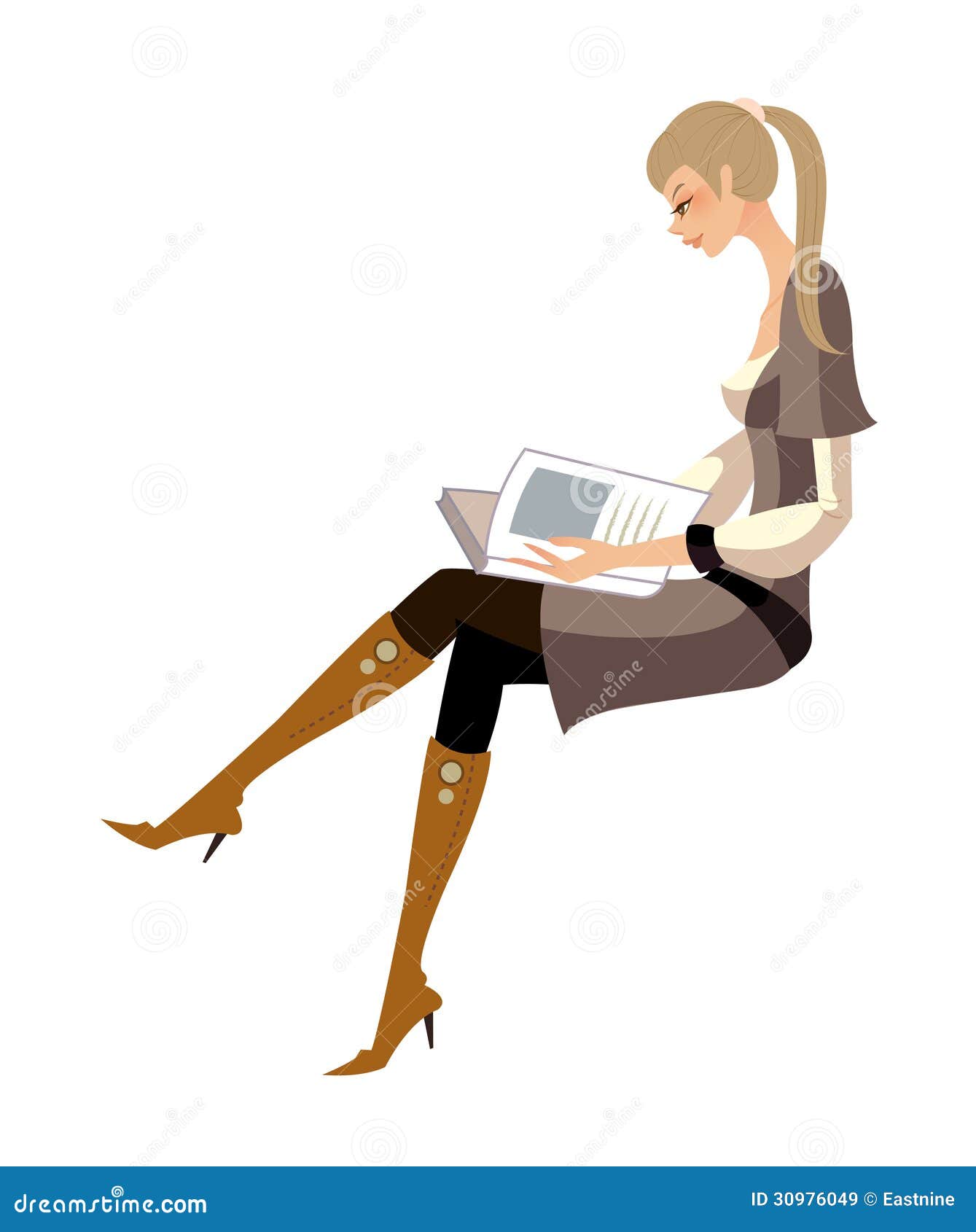 Side view of woman stock vector. Illustration of imaginative - 30976049