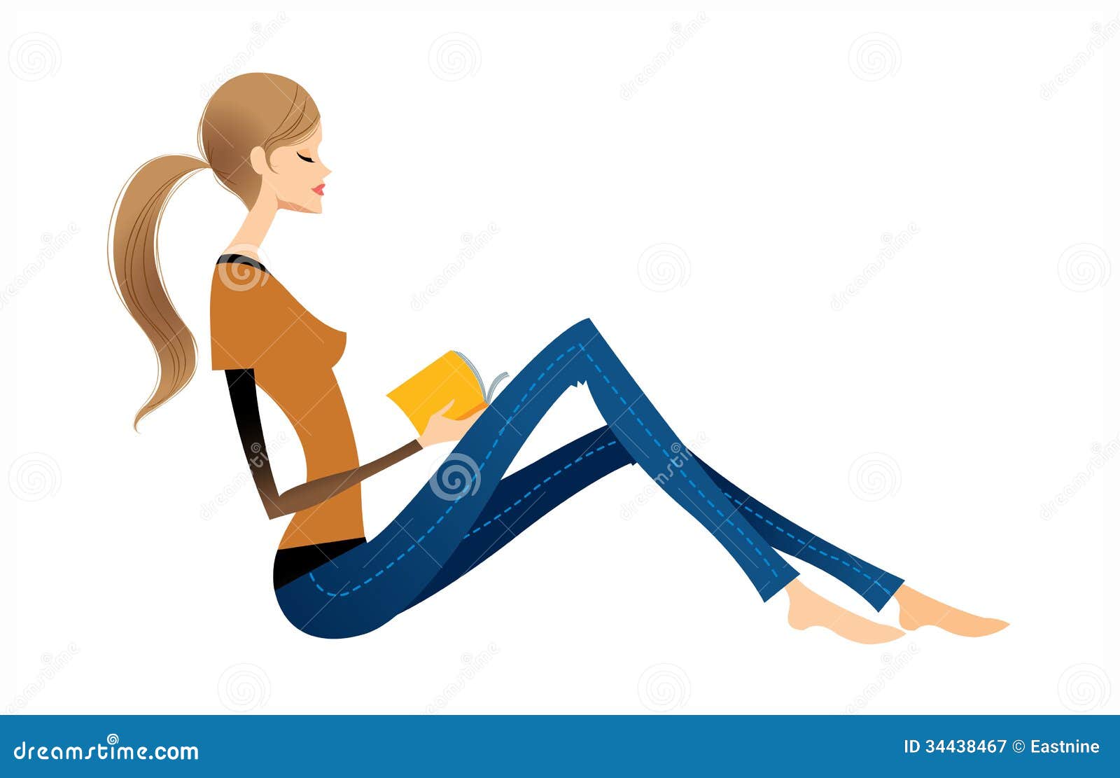 Side view of woman stock vector. Illustration of happiness - 34438467