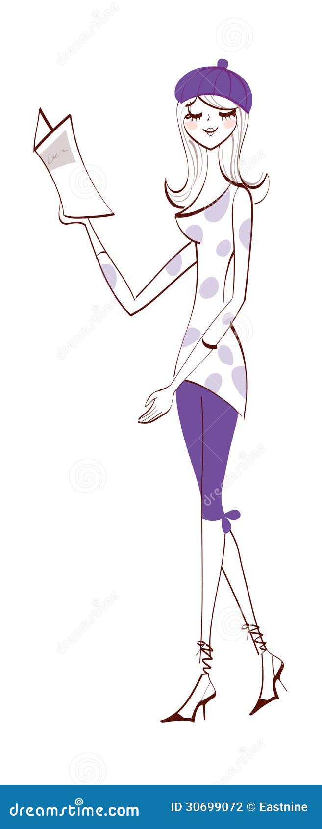 Side view of woman stock vector. Illustration of colorful - 30699072