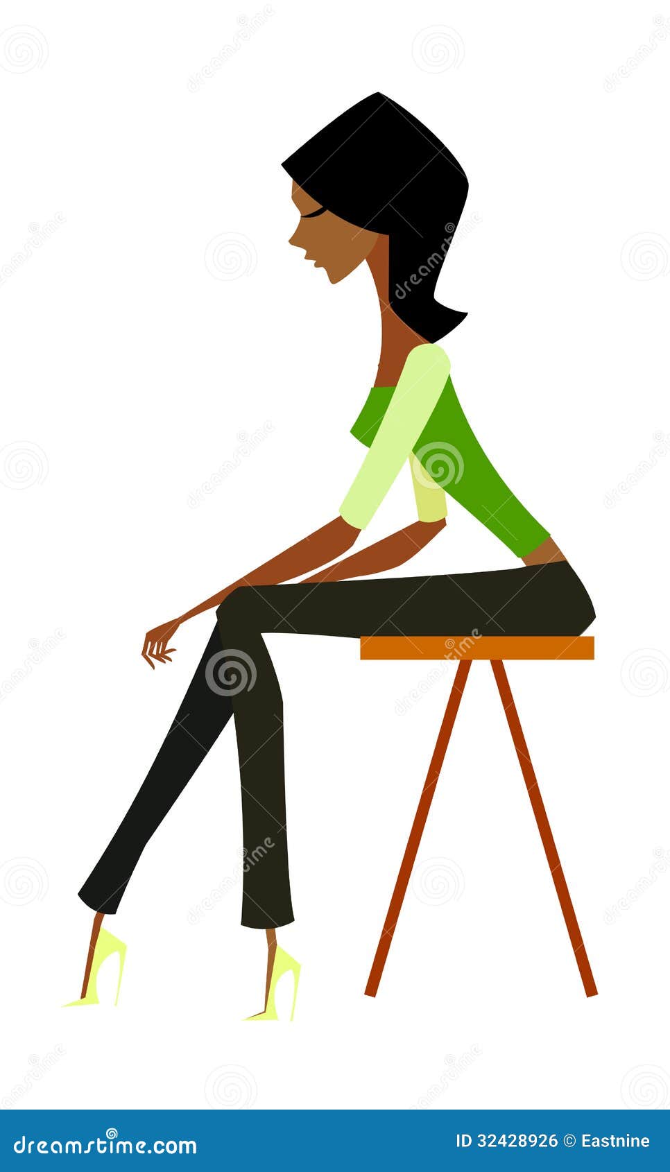 Side view of woman stock vector. Illustration of creative - 32428926