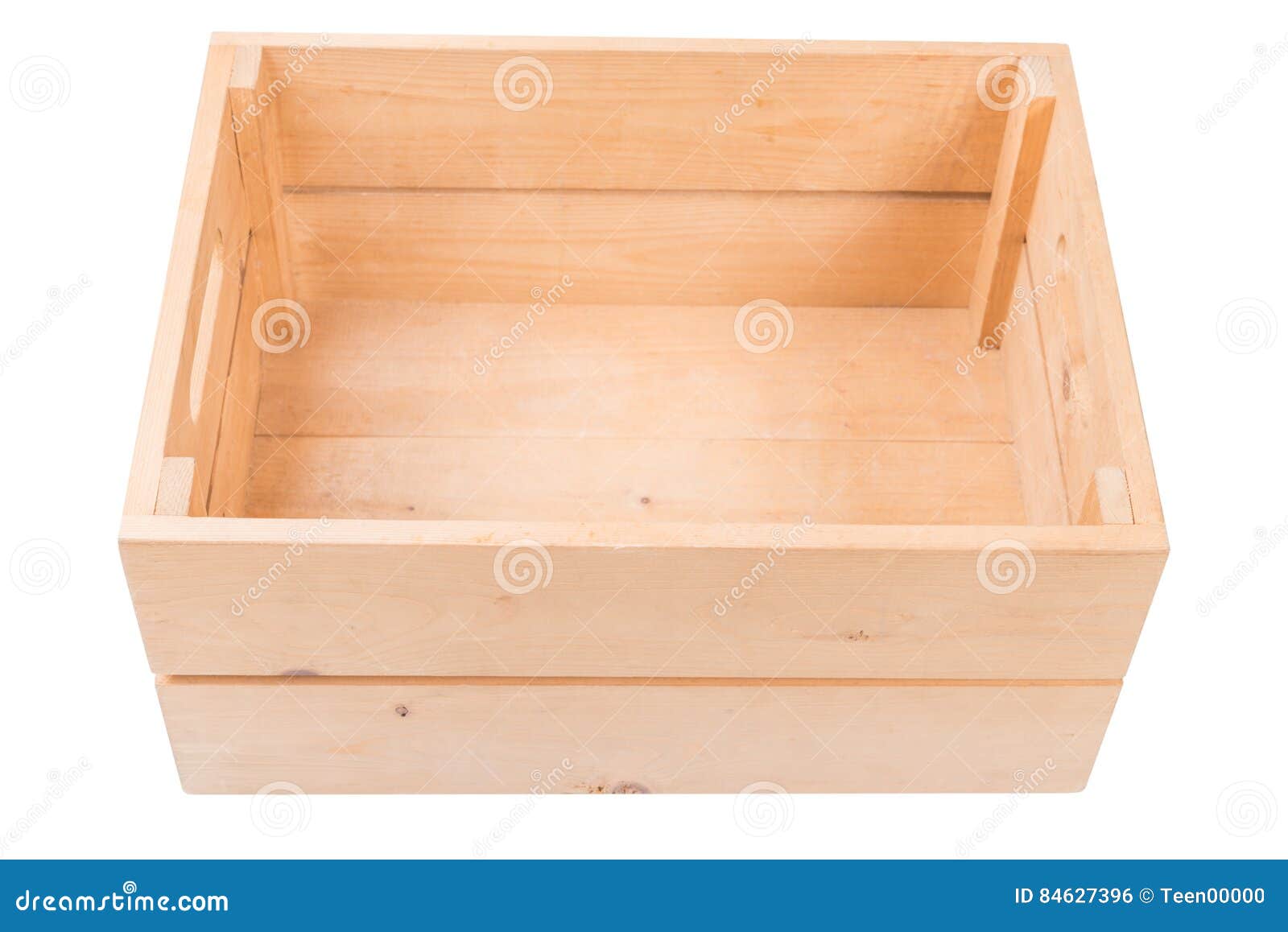 Side View of Wooden Box on White Background Stock Photo - Image of ...