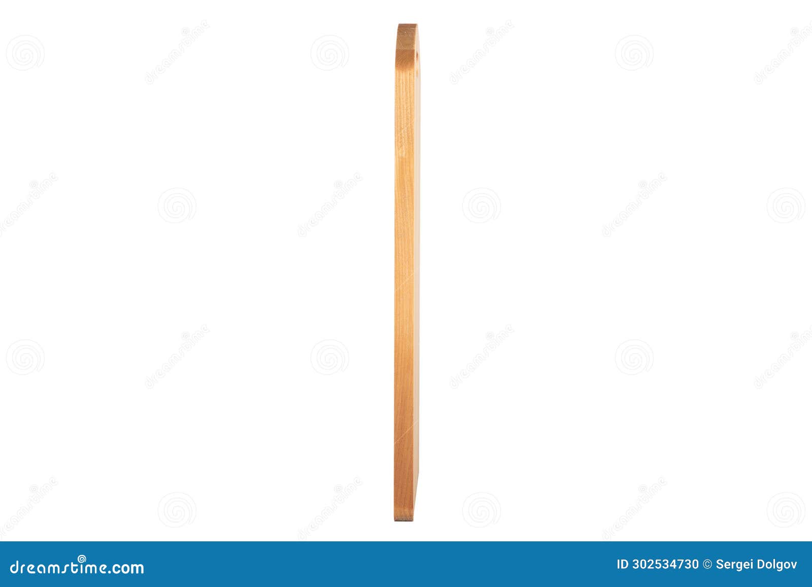 Side View of a Wooden Cutting Board Isolated on a White Background ...