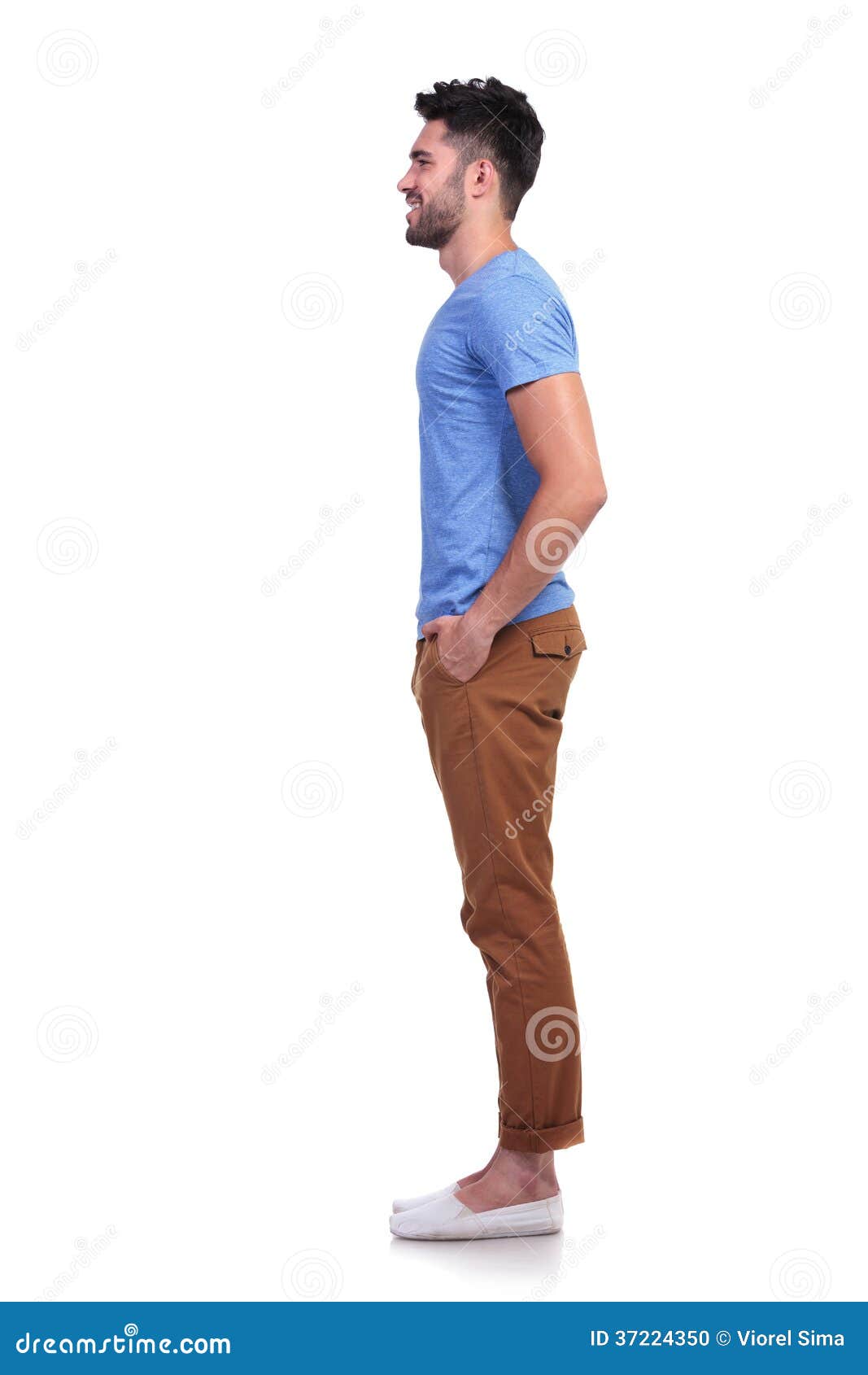 Side View Of A Young Casual Man Standing In Line Stock Photography ... Side View Of A Young Casual Man Standing In Line Stock Photography ...