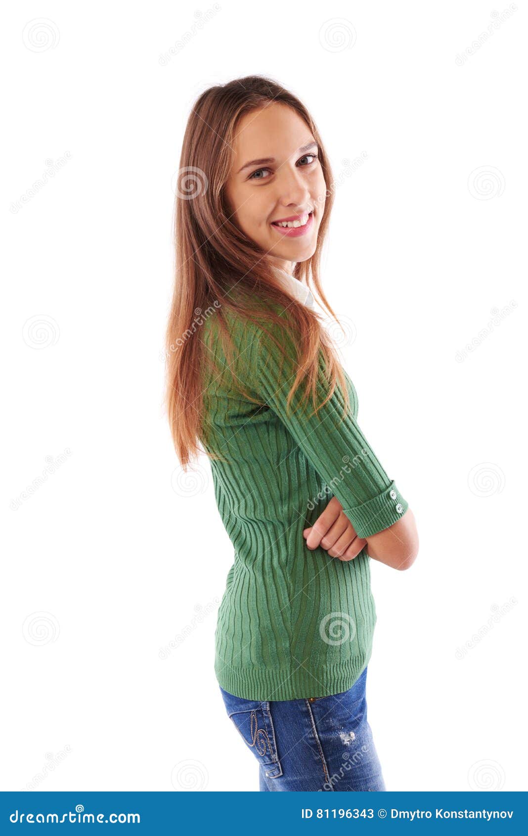 Women Standing With Arms Folded Side View