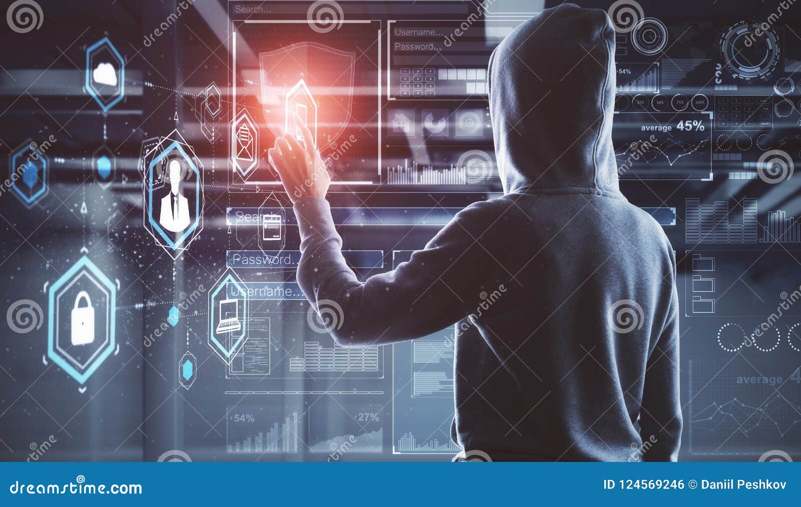 Hacking and Malware Concept Stock Photo - Image of glowing, attack ...