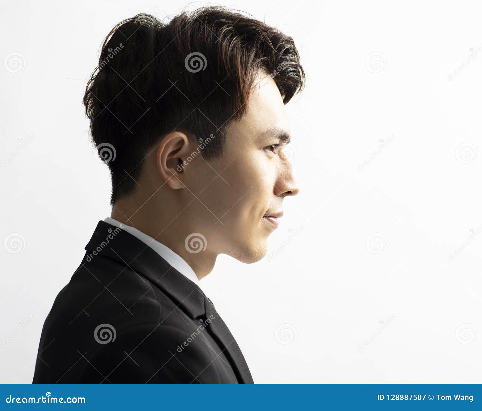 Side View of Young Handsome Man Face Stock Image - Image of style, face ...