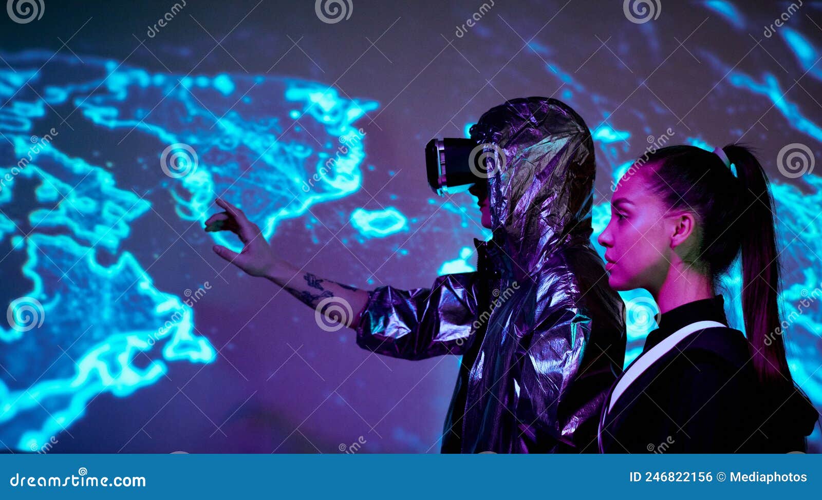 Manipulating Reality in Digital Space Stock Photo - Image of night ...